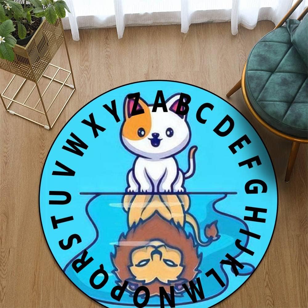 Alphabet Rug Cute Cat Lion Cartoon Animal Nature Isolated Premium Flat ...