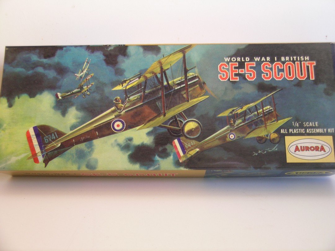 Aurora-Vintage WW I British SE-5 Scout Fighter Aircraft Plastic Model ...