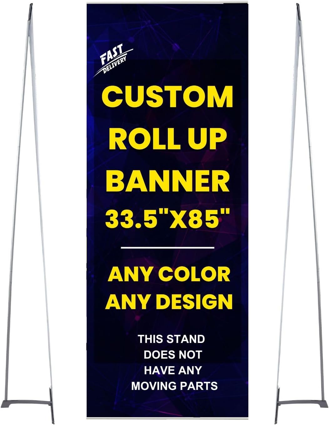 Amazon.com : Custom Retractable Banner 33.5x85 with Stand Adjustable ...