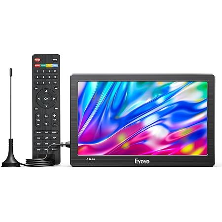 Amazon.com: Eyoyo 9 Inch Portable TV with Dual Tuner ATSC and NTSC ...