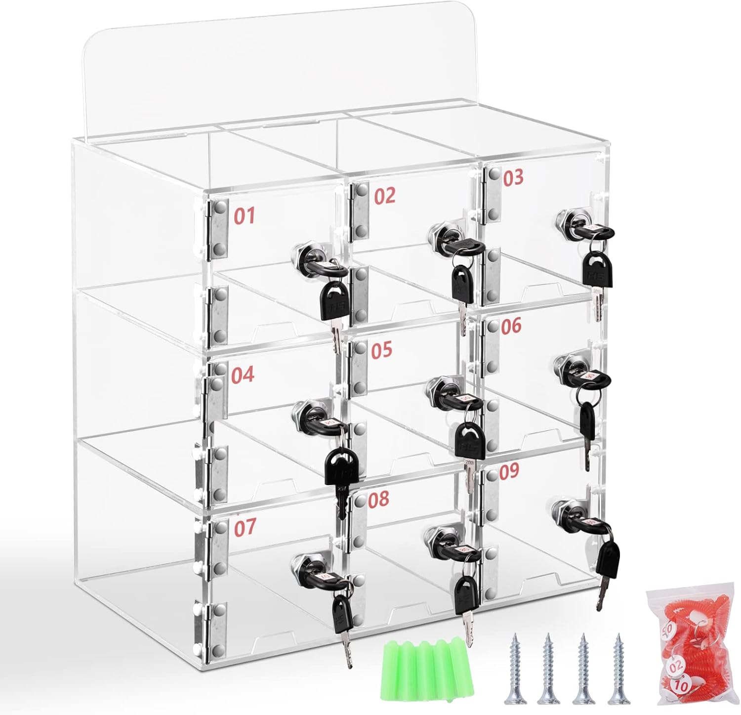 Amazon.com: Acrylic Cell Phone Lock Box Wall-Mounted Cell Phone Storage ...