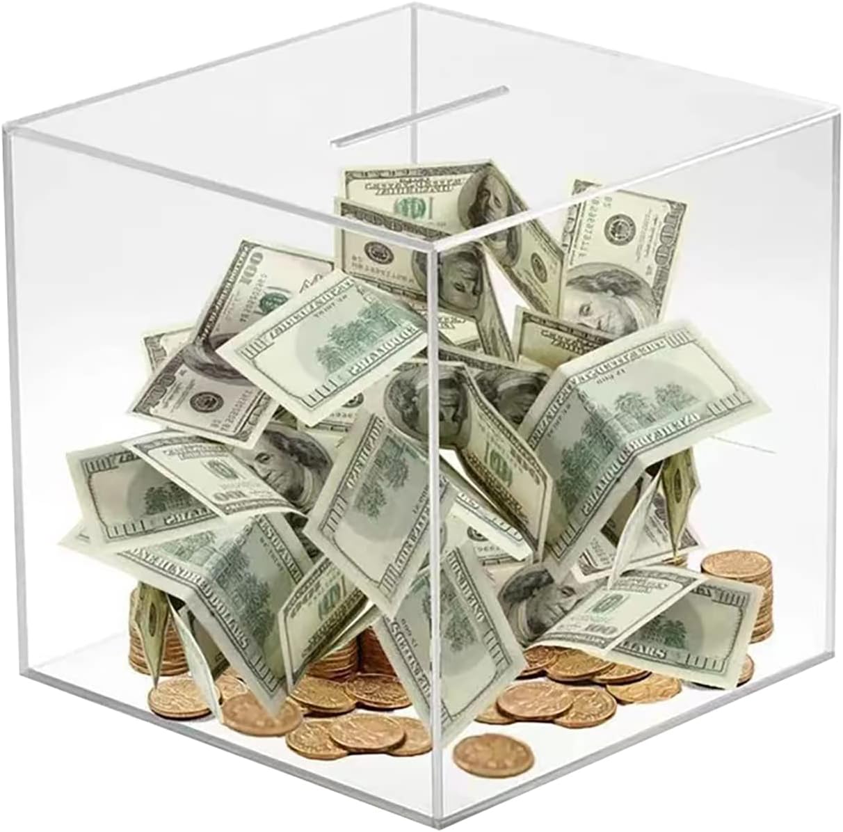 Amazon.com : Piggy Bank for Adults Break to Open,Clear Piggy Bank ...