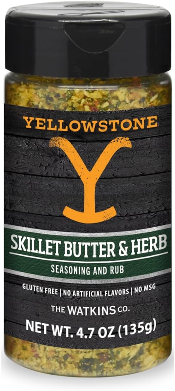Amazon.com : Yellowstone Skillet Butter & Herb Seasoning and Rub, 4.7oz ...