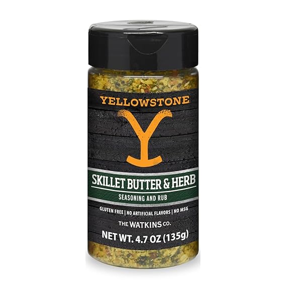 Amazon.com : Yellowstone Skillet Butter & Herb Seasoning and Rub, 4.7oz ...
