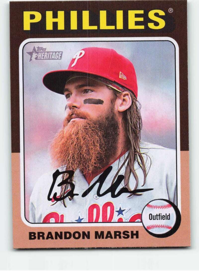 Amazon.com: 2024 Topps Heritage #414 Brandon Marsh NM-MT Phillies ...
