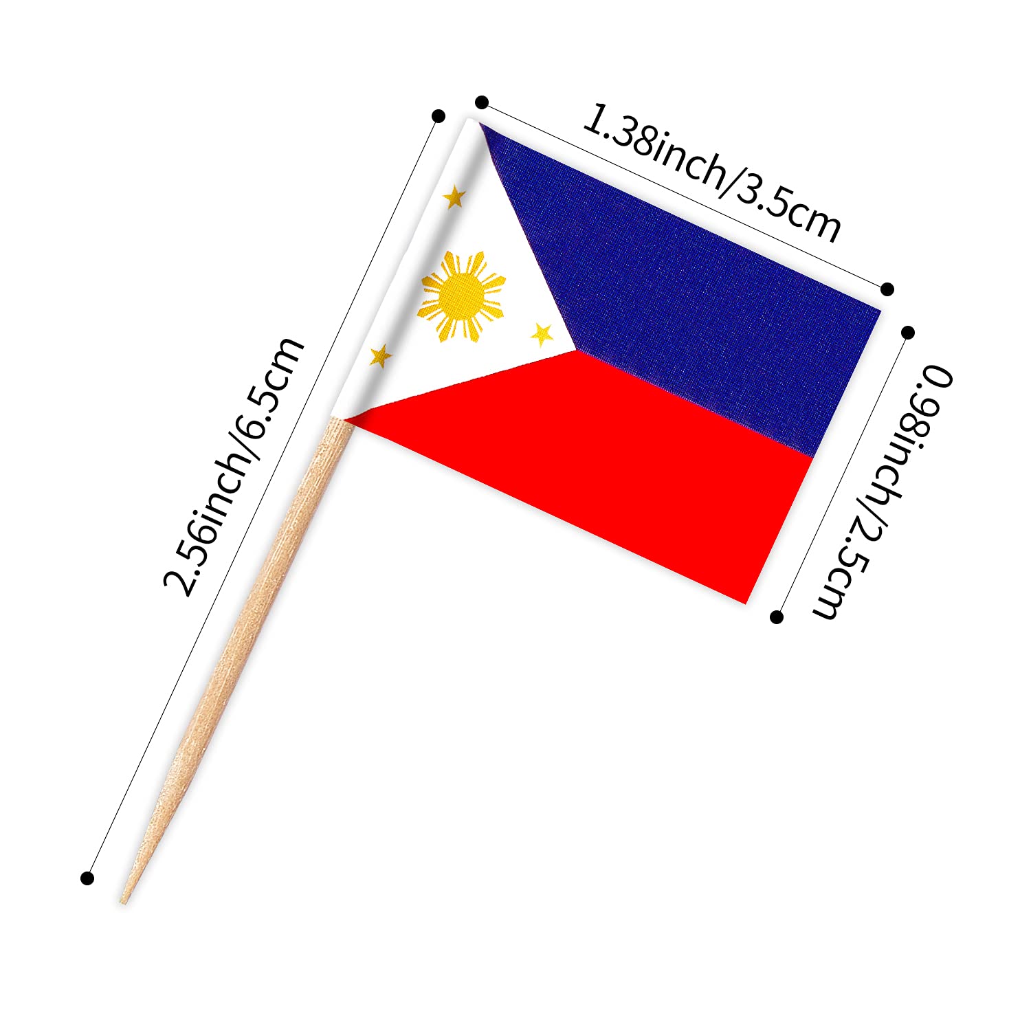 Snapklik.com : ZXvZYT Philippines Flag Filipino Toothpick Flags,Small ...