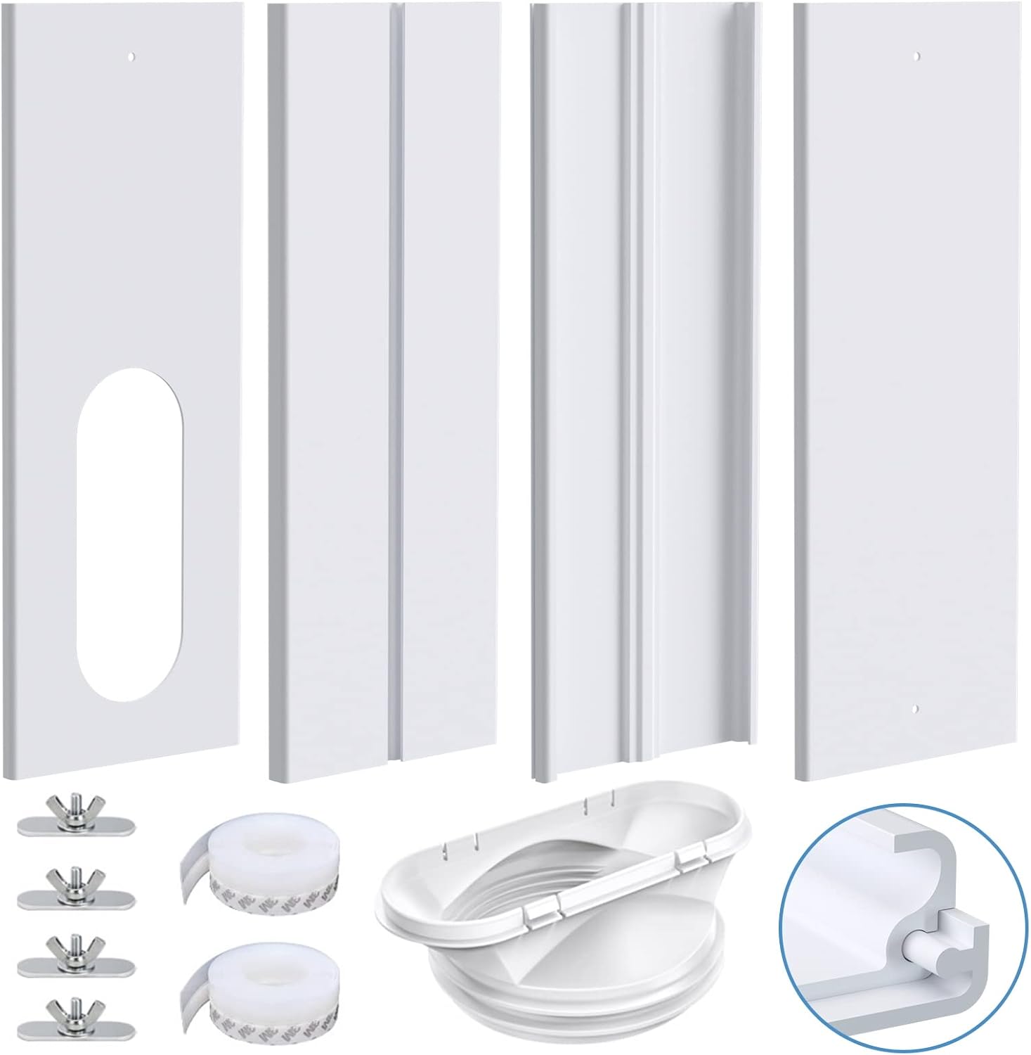 Amazon.com: Portable AC Window Vent Kit with 5.1"/5.9" Coupler, LASGU ...