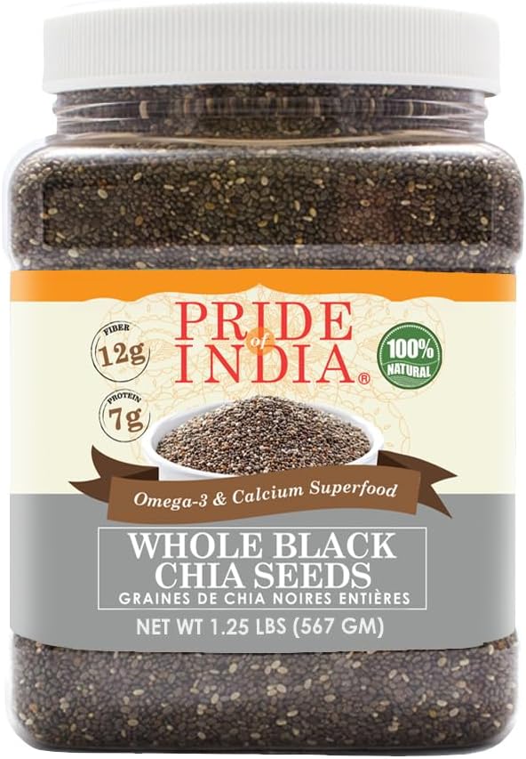 Amazon.com : Sown-and-Grown Chia Seeds- 12oz Omega-3, Non-GMO, Keto ...