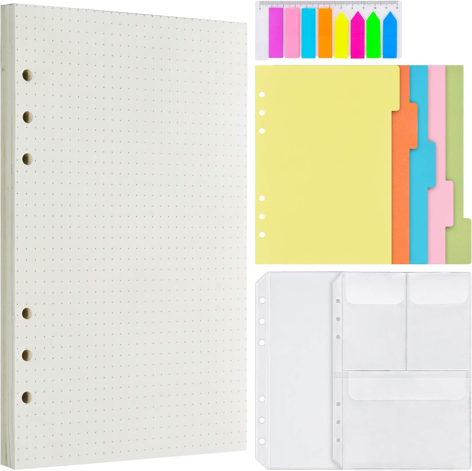 Amazon.com : Graph Refill Paper, 200 Grid Pages, 5 Colored Binder ...
