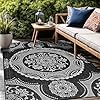 Amazon.com: Luul Home Medallion Outdoor Rug 8x10 Washable Outside ...