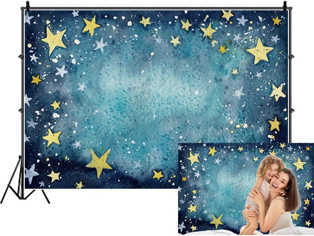 Amazon.com : Renaiss 7x5ft Twinkle Little Star Baby Shower Party ...