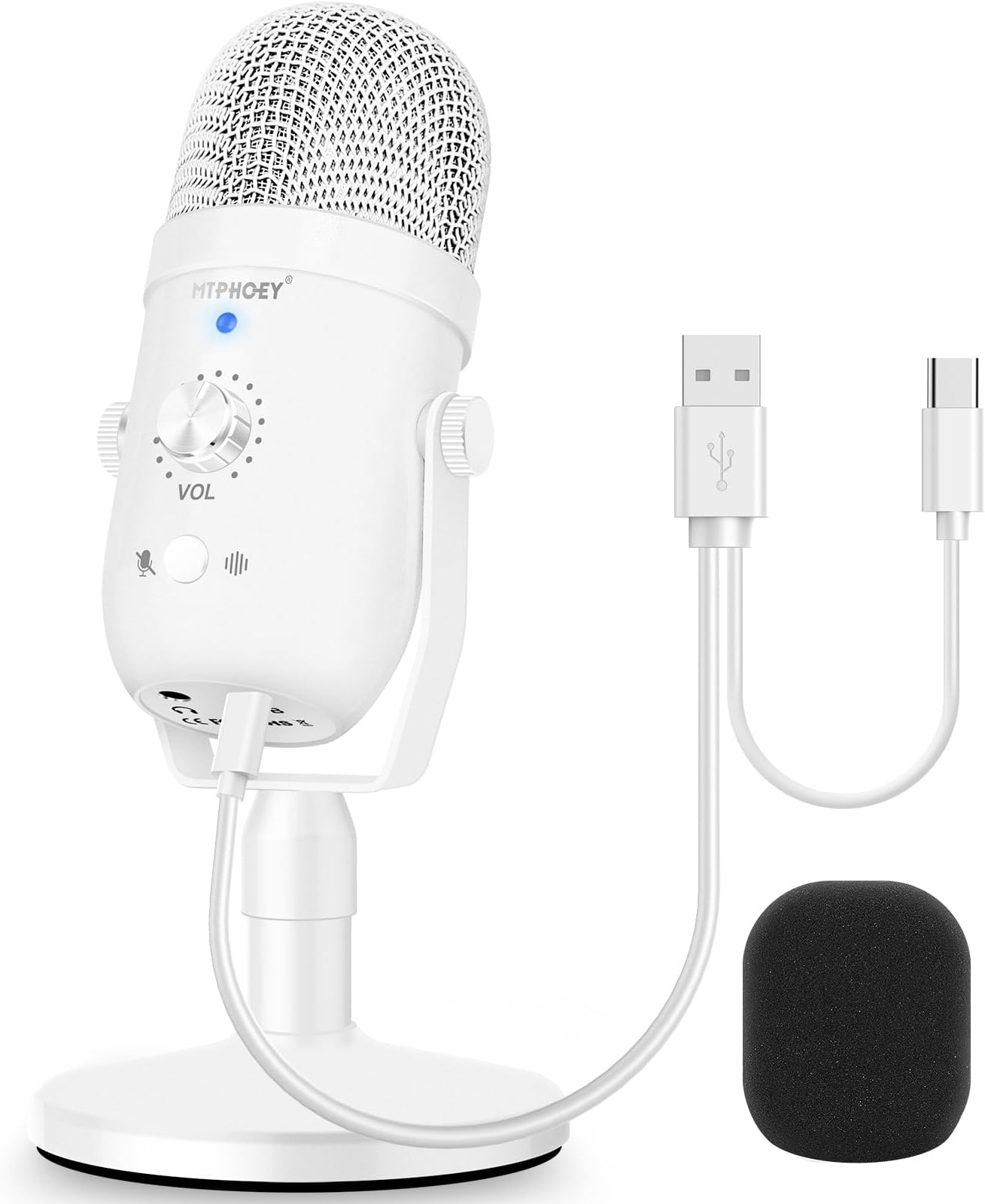 Amazon.com: MTPHOEY USB Condenser Microphone, Pro Podcast Condenser for ...