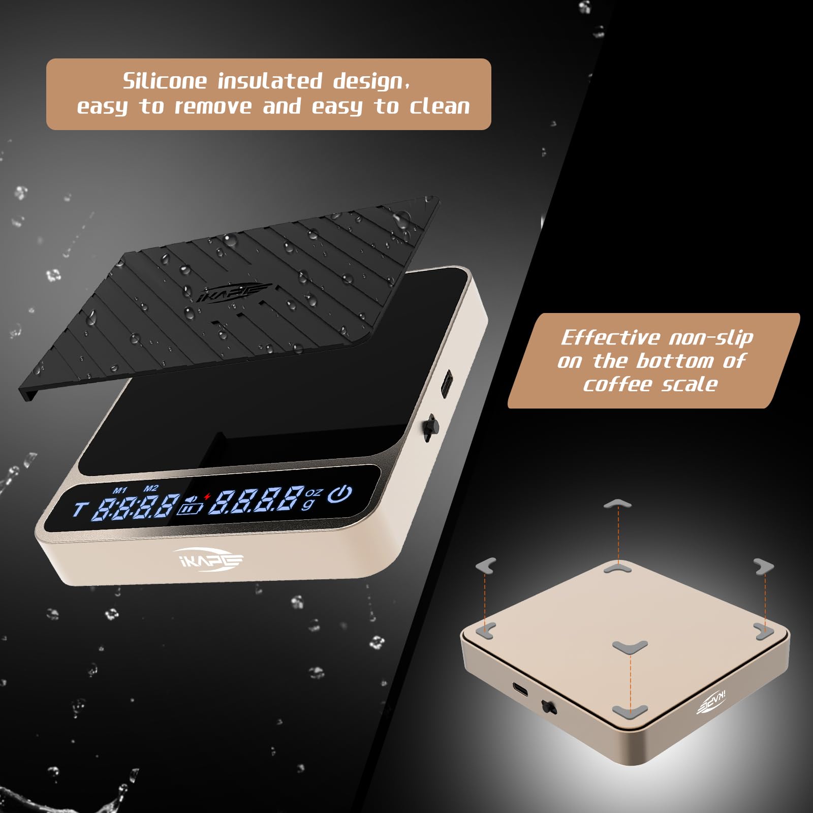 Snapklik.com : IKAPE Digital Coffee Scale, Premium Aluminium Espresso ...