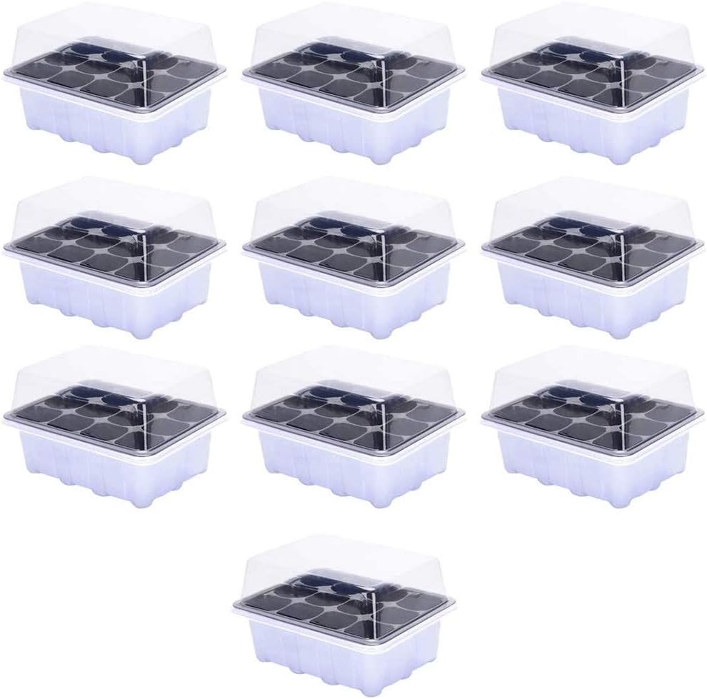 Kompakt 10 Stück Zimmer-Treibhaus, Mini Anzuchthaus mit 12 Fächern ...