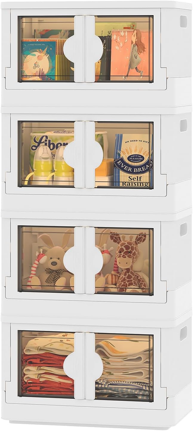 Amazon.com - FUNLAX Collapsible Storage Bins with Lids, 8.2 Gal ...