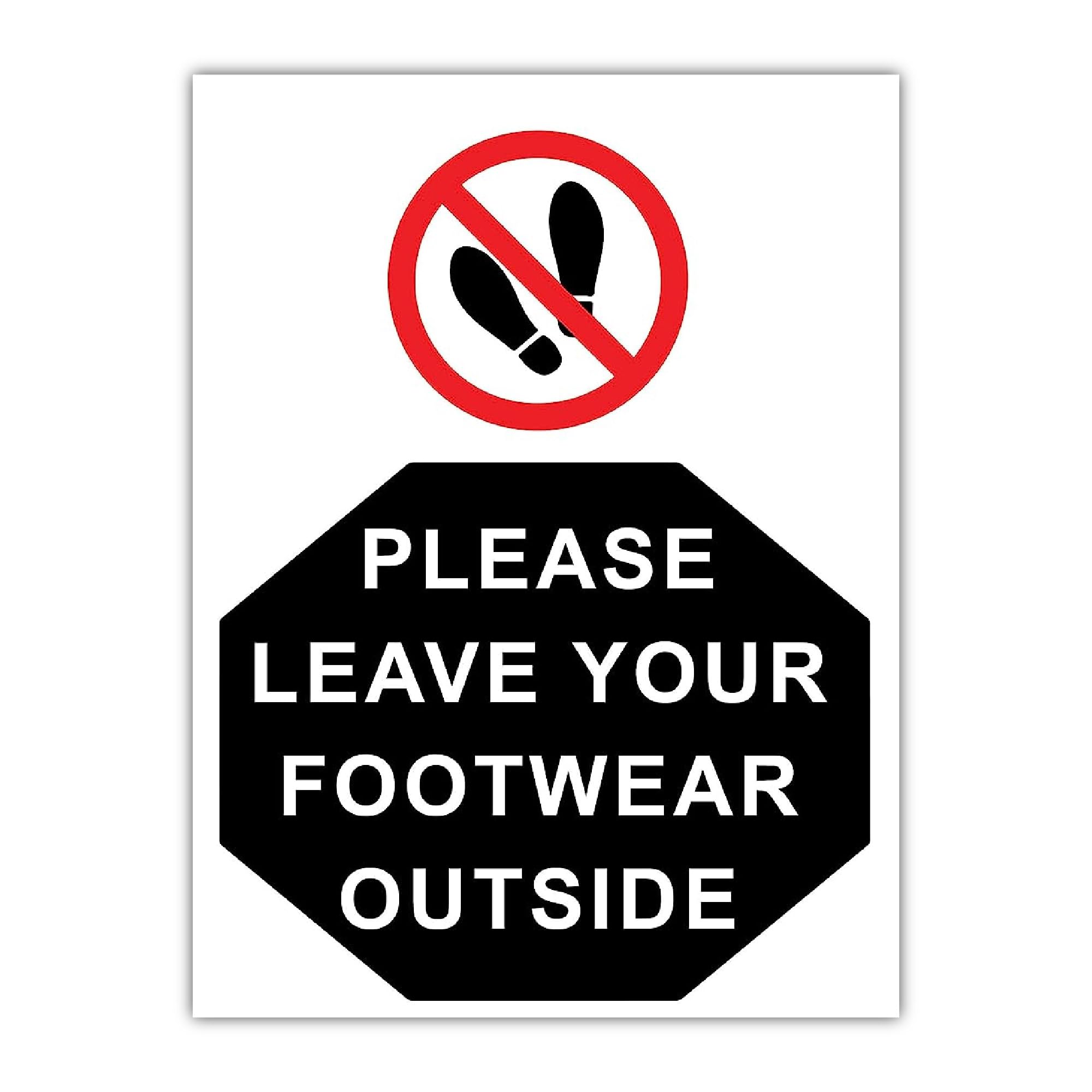 SIGN EVER Please Leave Your Footwear Outside Sign Board For Office Bank ...