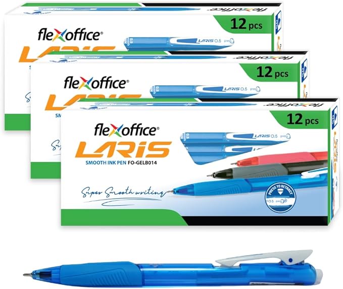 Amazon.com : FLEXOFFICE, Low Viscosity Ballpoint Pens, Smooth Ink Pens ...
