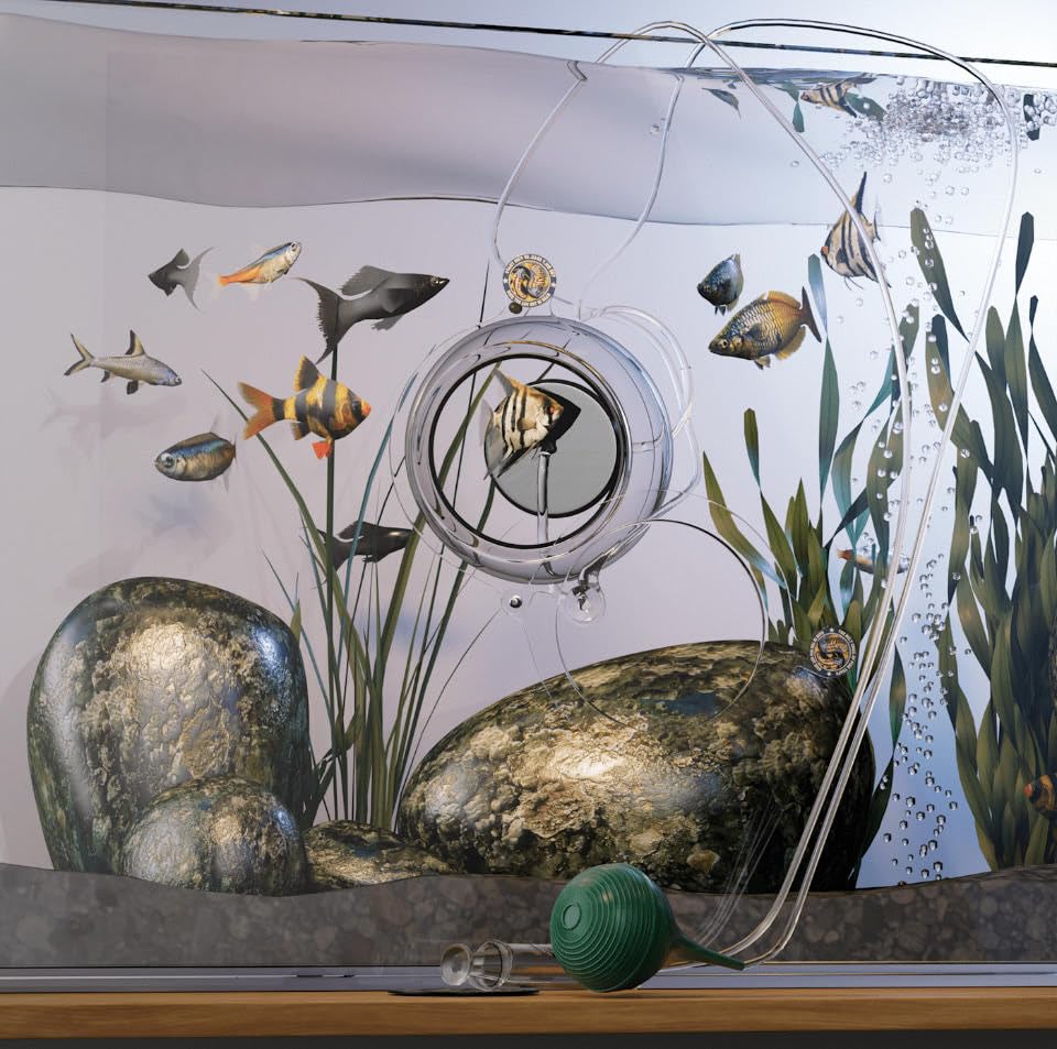 TankMatez 4.5 Inch Hydraulic Bubble Aquarium Acrylic Fish Trap With ...