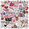 Amazon.com: 50 Pcs Love Stickers | I Love You Waterproof Vinyl Stickers ...