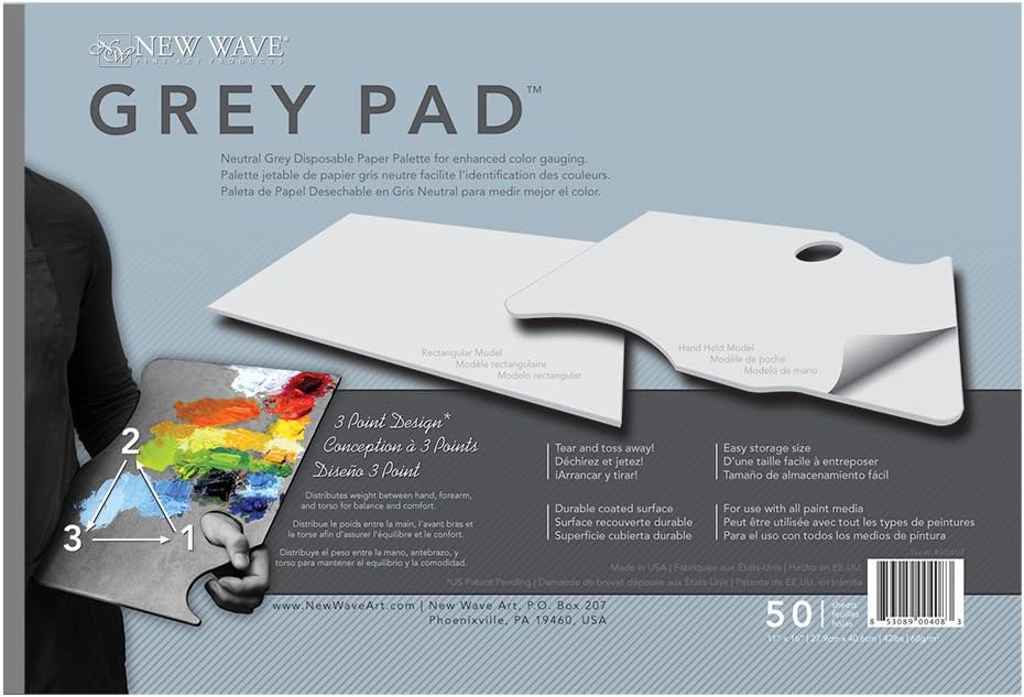 Amazon.com: Acro Color Disposable Palette Paper Pad for Oil,Acrylics ...
