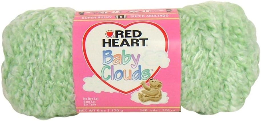 Amazon.com: Coats & Clark Red Heart Baby Clouds Yarn: Serene Green