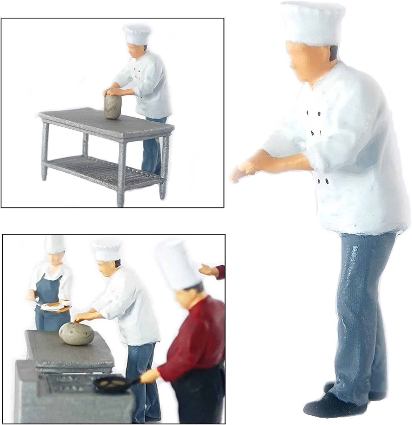 Amazon.com: Cook Chef Figurines People Model Railway Layout Figurines ...