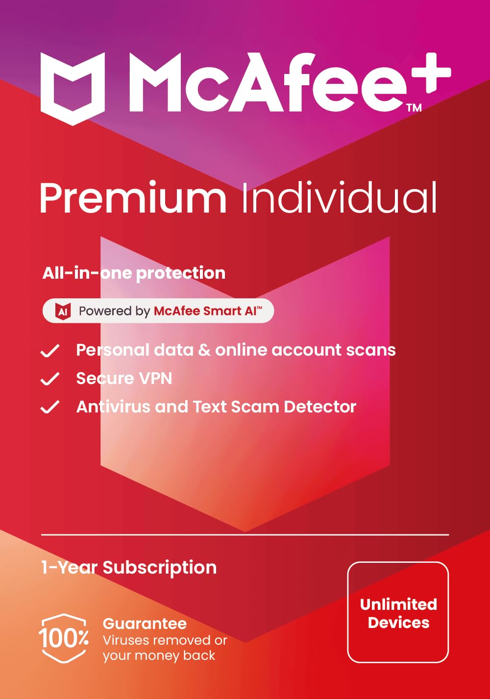 Amazon.com: McAfee+ Premium Individual Unlimited Devices 2025 Ready ...
