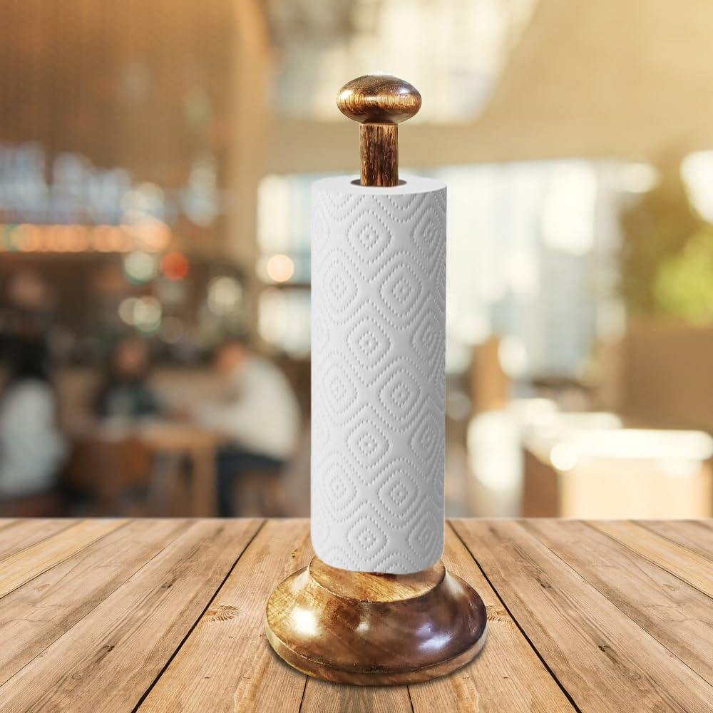 Vintageware® Handcrafted Wooden Kitchen Tissue Paper Roll Stand Holder ...