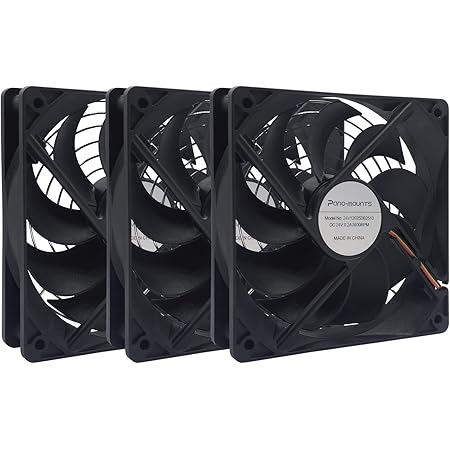 Amazon.com: 3-Pack 120mm 24V DC High Airflow Computer PC Case Fan ...