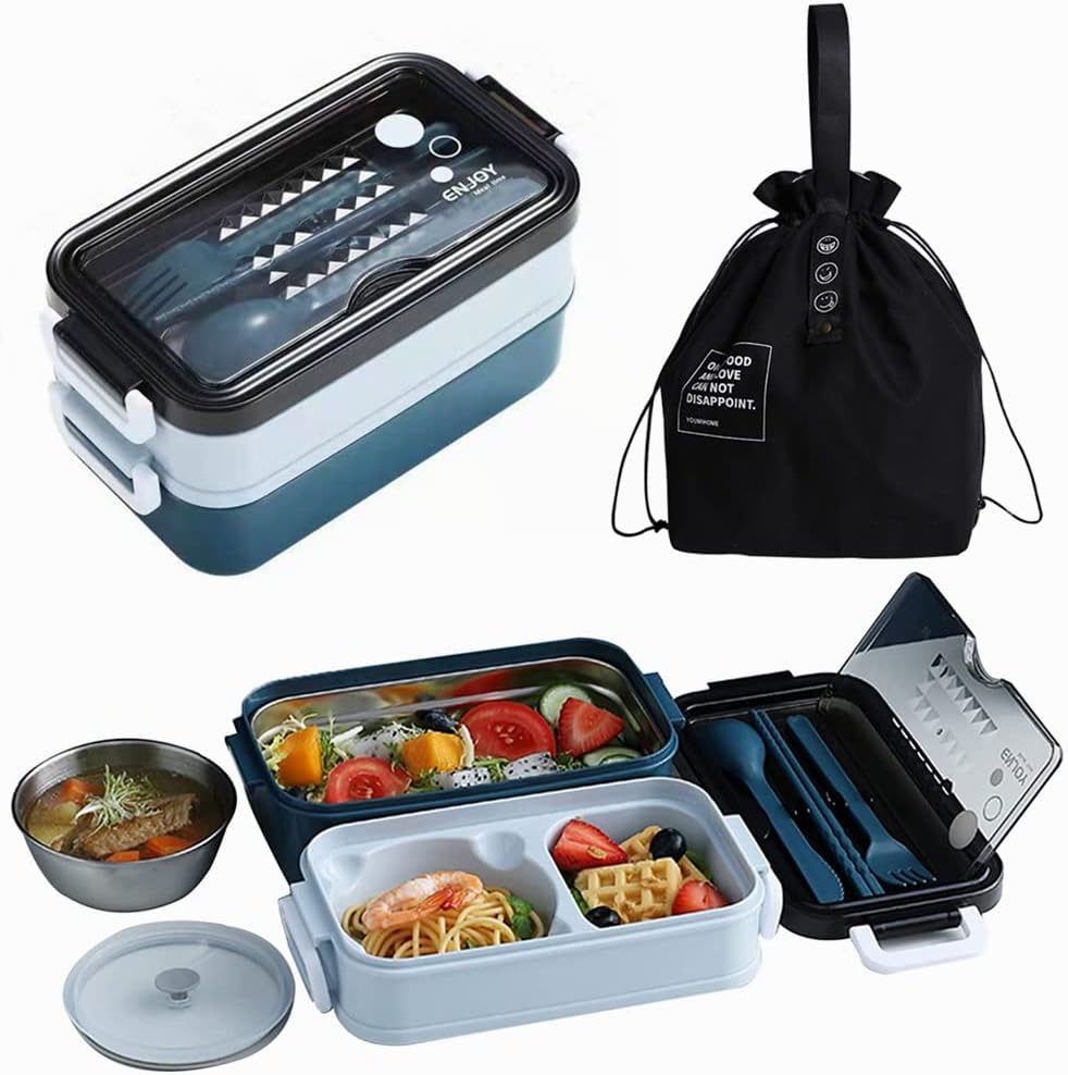 Amazon.com: Vikuces® Bento Box and Lunch Bag Kit for Kids, Adult ...