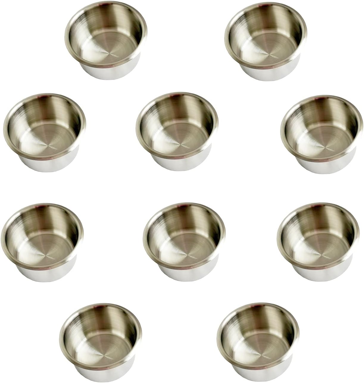 Amazon.com: Game Table Cup Holder Insert - 10 Pack Stainless Steel ...