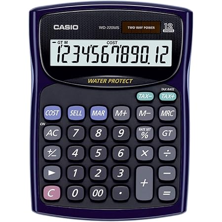 Casio WD-220MS-BU Desktop - Water Protected and Dust Proof Standard ...