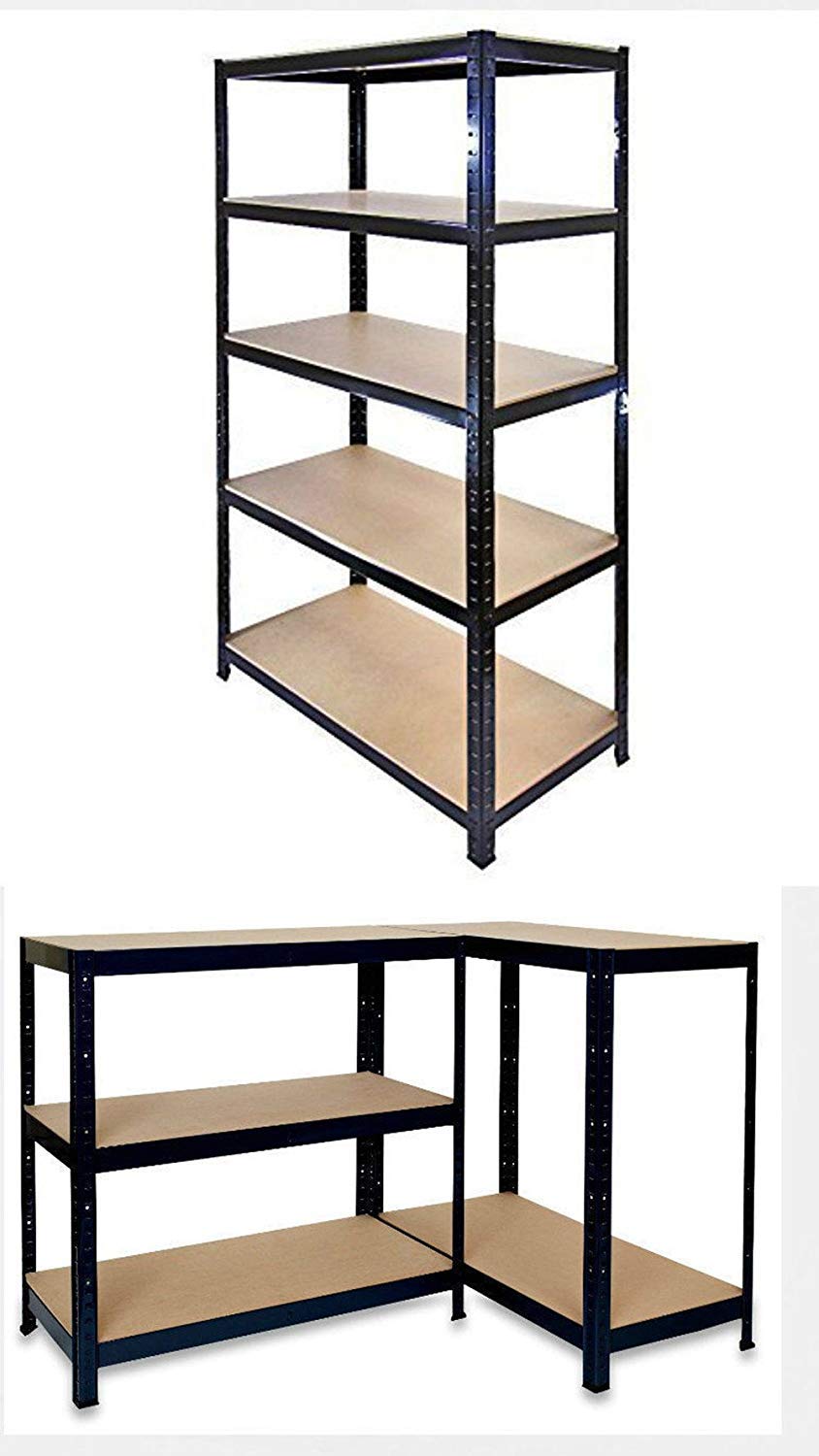 Garden Mile Heavy Duty 5 Tier Garage Racking, Boltless Industrial ...