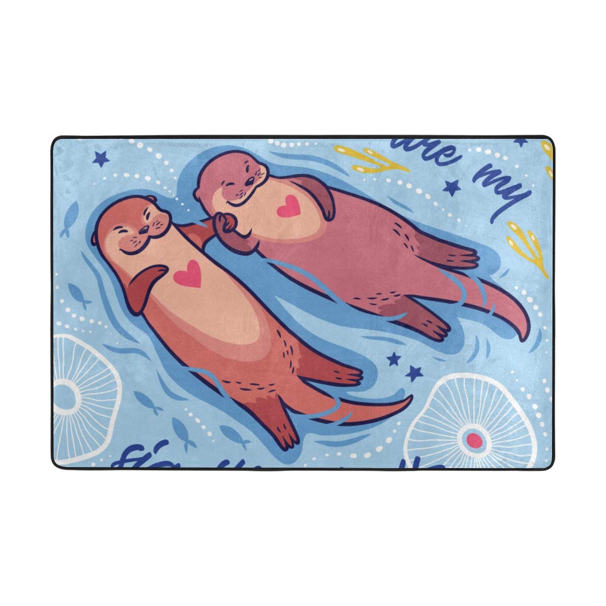 Amazon.com: Vantaso Soft Foam Area Rugs Otter Couple Non Slip for Kids ...