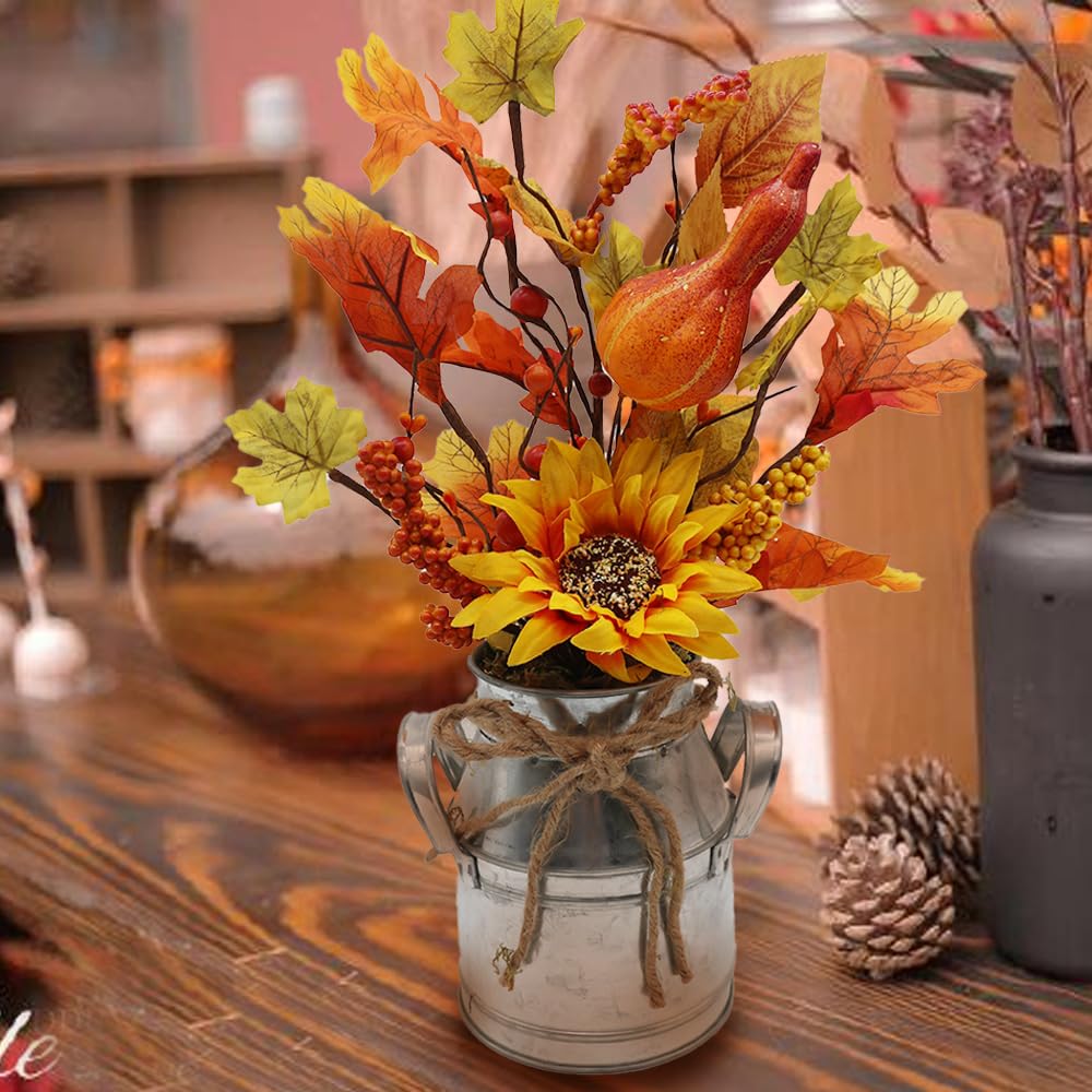 Qingbei Rina Fall Artificial Plants, Faux Flowers for Vase with Fake ...