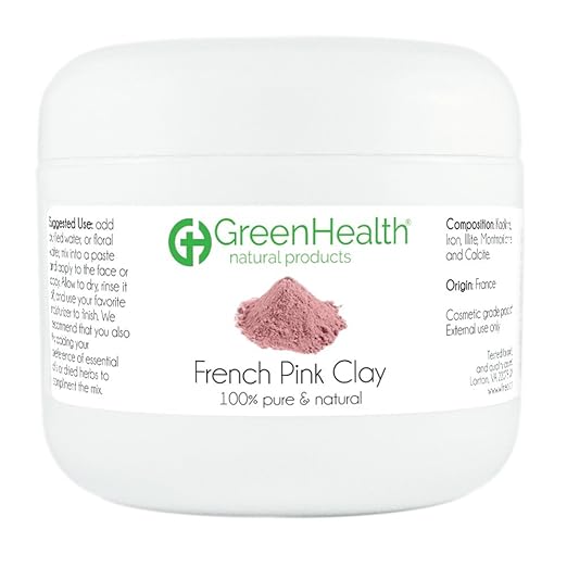 Amazon.com : GreenHealth French Pink Clay Powder, 3 oz - Detoxifying ...