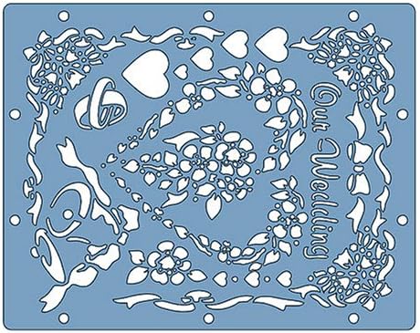 Amazon.com: FISKARS Shapeboss 9 Inch by 11 Inch Stencil Sets, Our Wedding