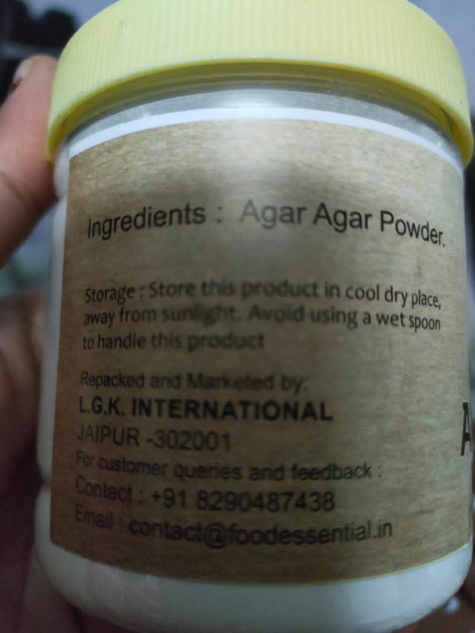 Food Essential Agar Agar Vegetarian Gelatin Powder 1 kg. : Amazon.in ...