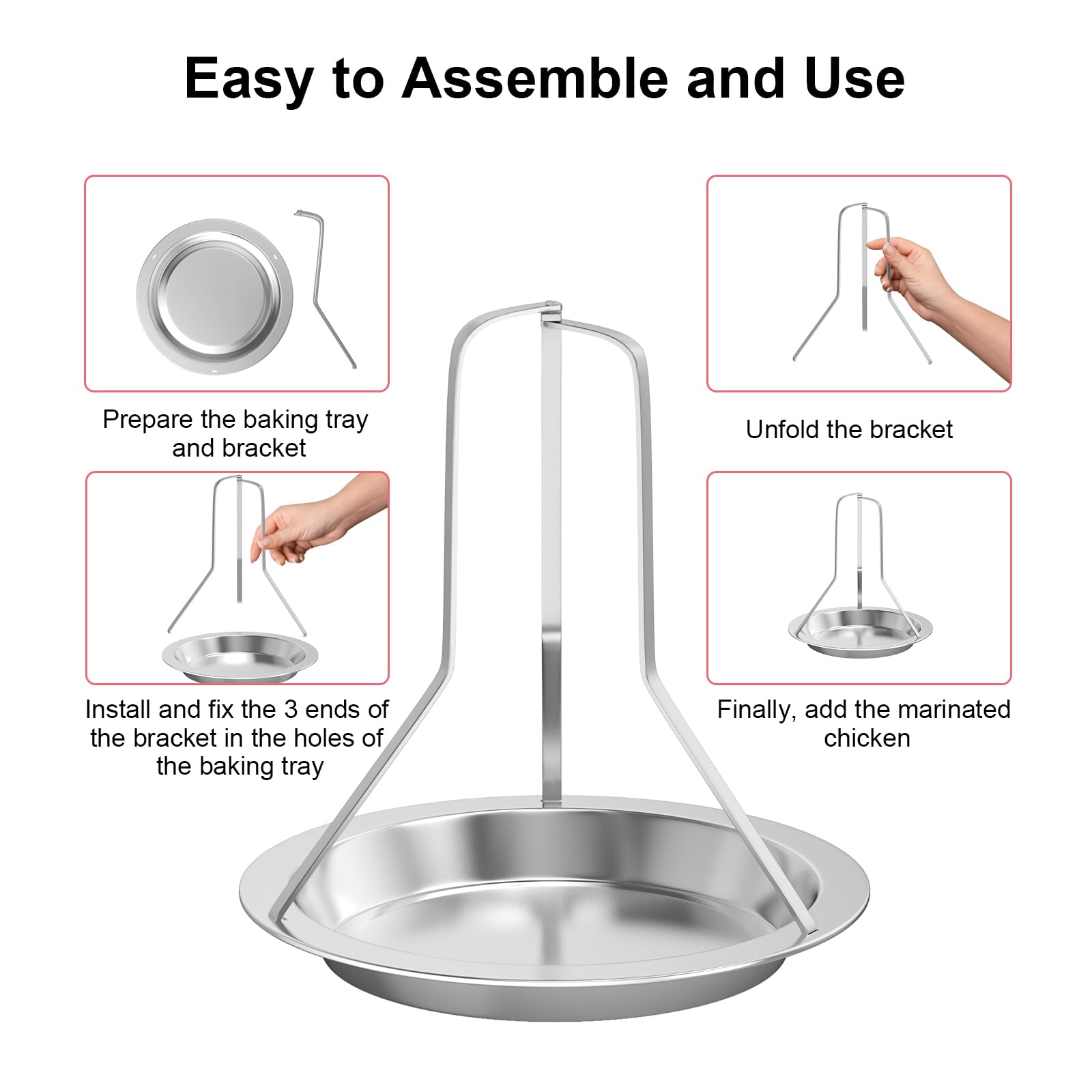 Snapklik.com : BMMXBI Beer Can Chicken Stand, Stainless Steel Chicken ...