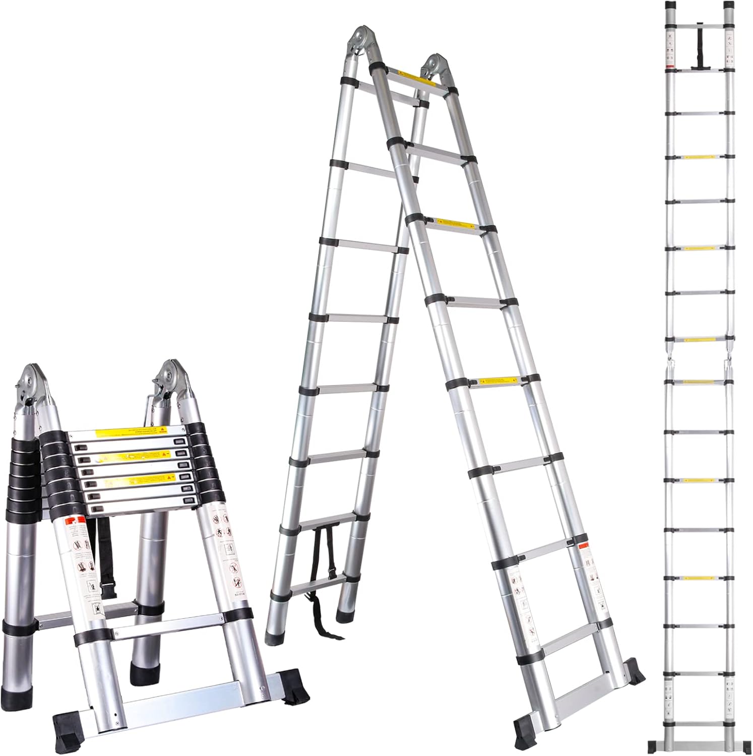 EXGOO Teleskopleiter 3 2 M 1 6 1 6 M Aus Aluminium Teleskopleiter