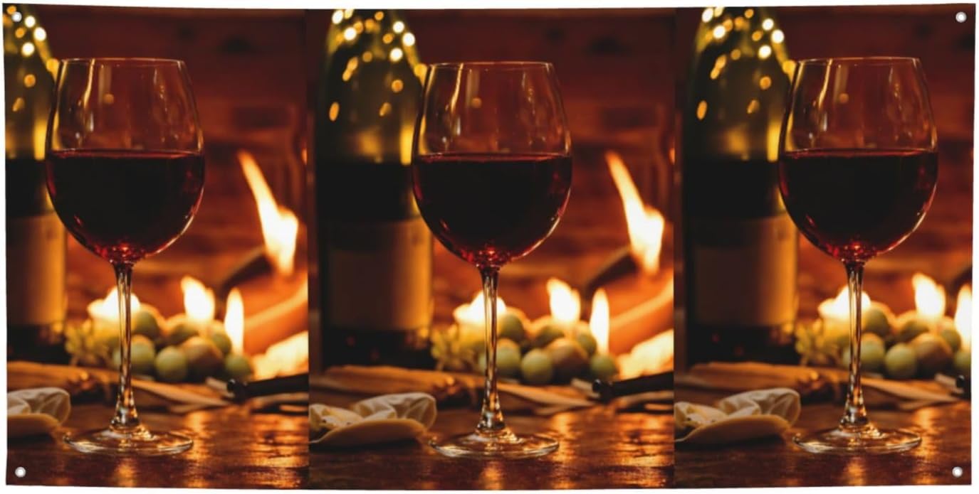 Amazon.com: Red Wine Print Backdrop Banner Birthday Party Decorations ...