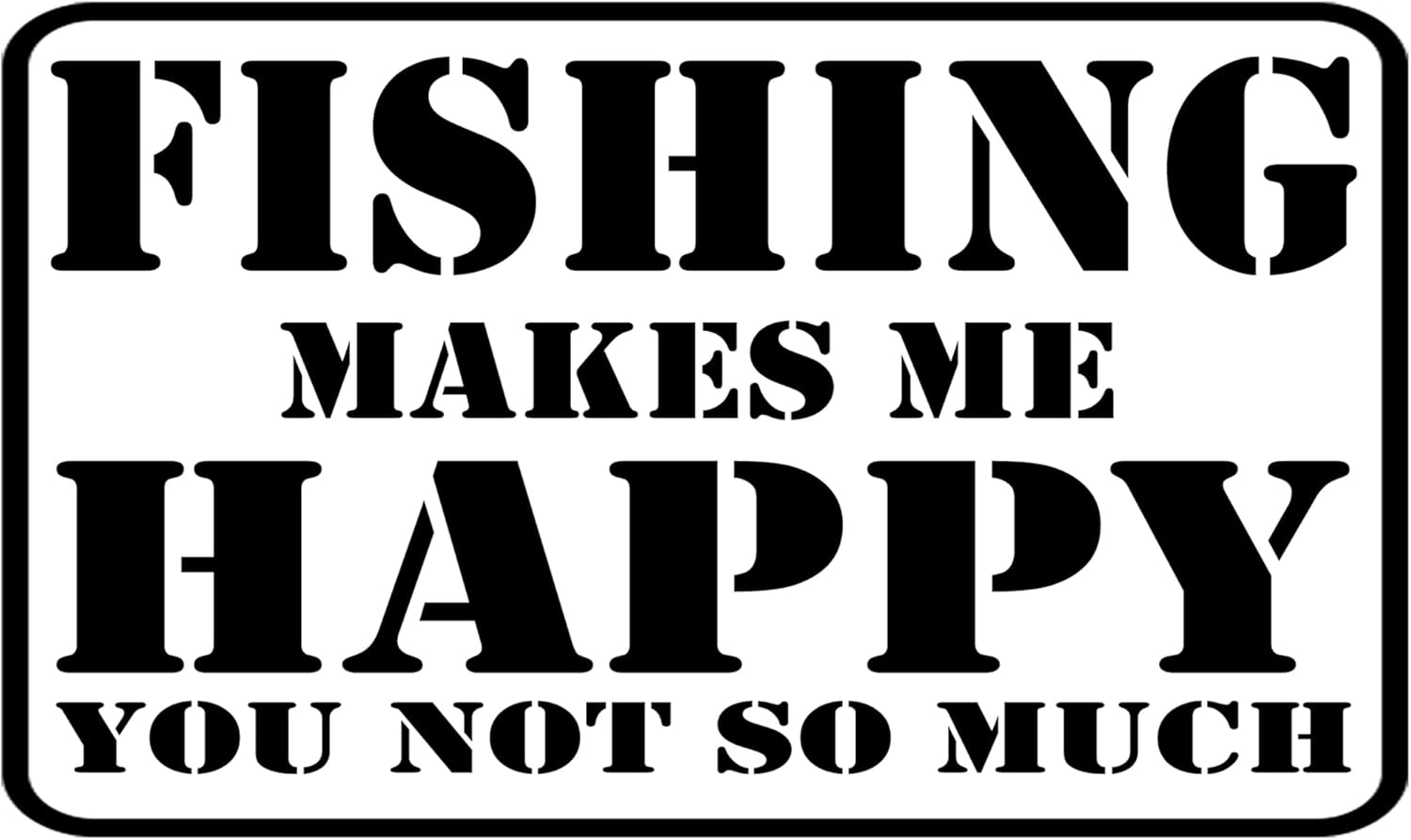 Amazon.com - Rogue River Tactical Funny Sticker Fishing Makes Me Happy ...