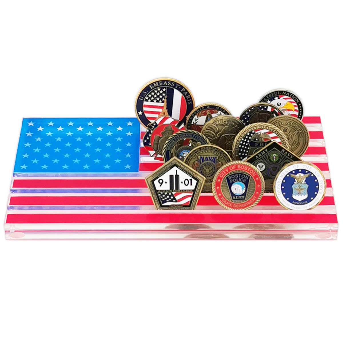 Lzwin 6 Rows Acrylic Challenge Coin Display Case Us Army | Desertcart INDIA