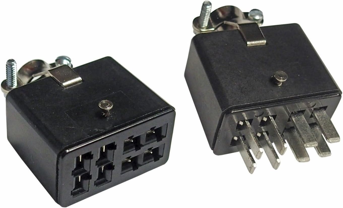 Amazon.com: Power Plug and Socket - 8 pin Jones Plug - Male and Female ...