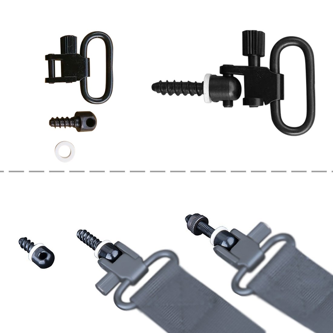 Snapklik.com : BBTUS Rifle Shotgun Sling Mount Kit Attachment,QD Wood ...