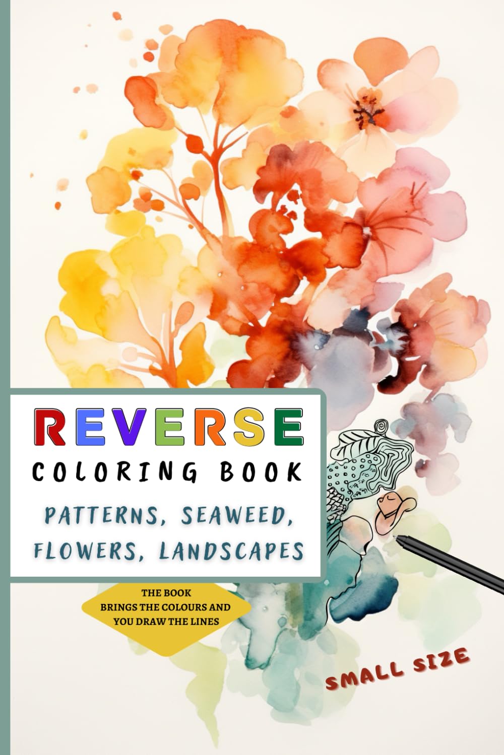Amazon.com: Small Reverse Coloring Book: Travel Size Book with 35 ...