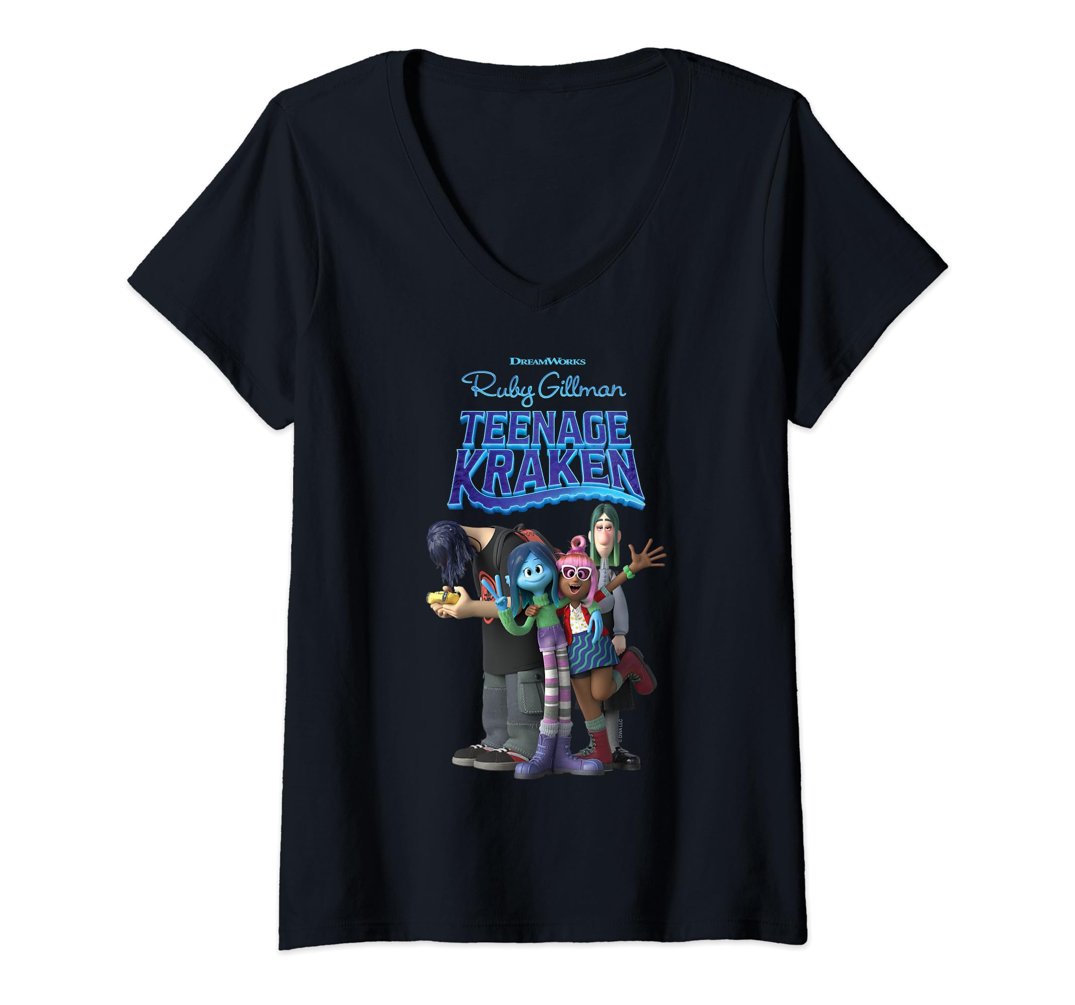 Amazon.com: DreamWorks Ruby Gillman, Teenage Kraken Friends V-Neck T ...