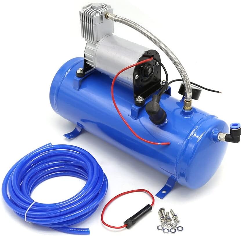 Amazon.com: 150 PSI 12V Train Horns Compressor,Train Horns kit with 6L ...