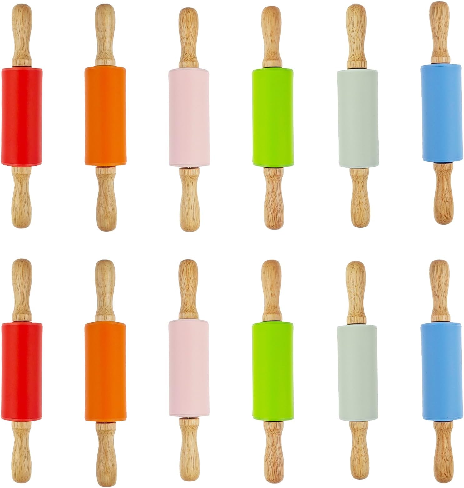 Amazon.com: Miokun 20 Pack Wood Small Rolling Pin for Kids, 7.9 Inch ...