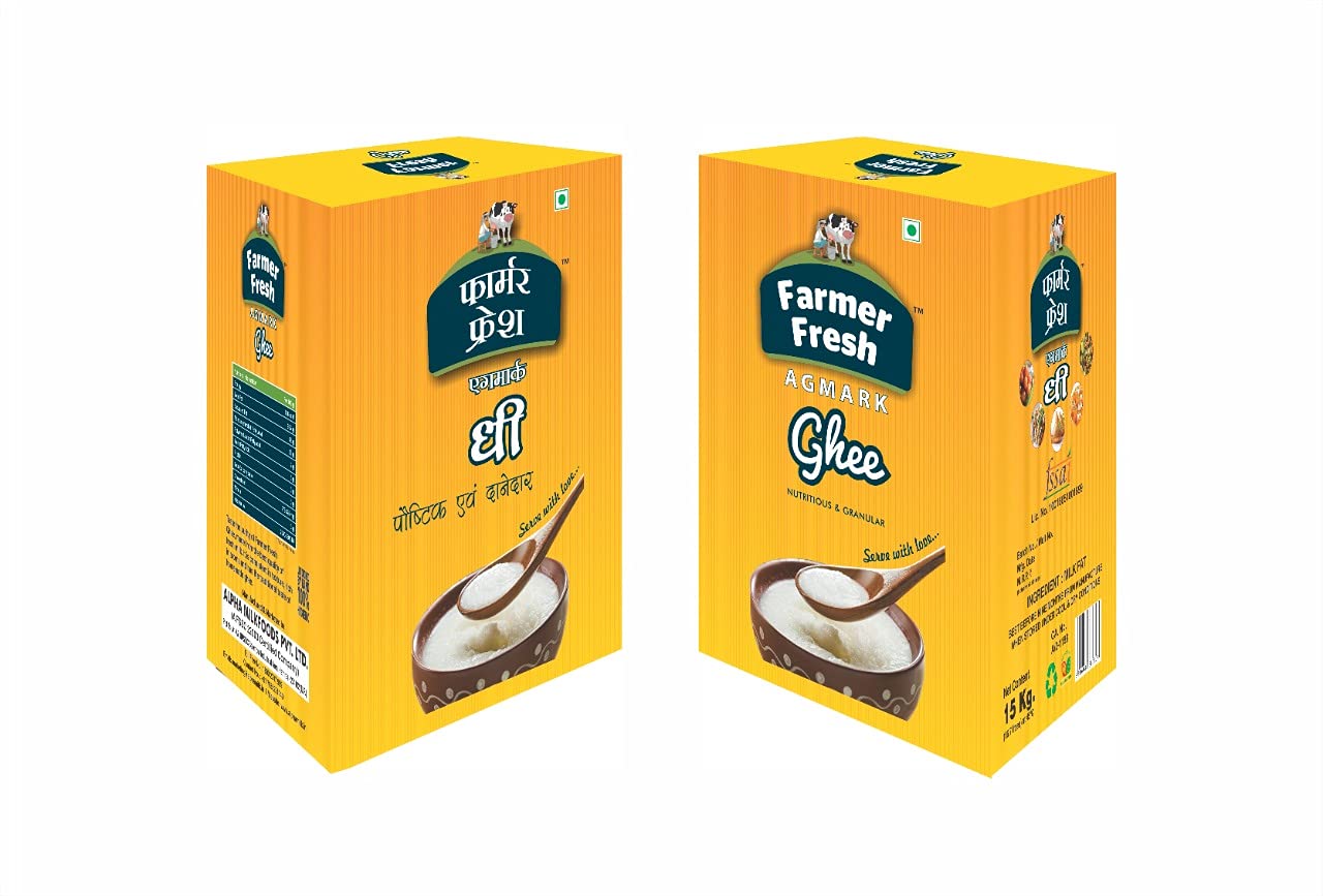 Farmer Fresh 100% Pure Desi Cow Ghee - Tetra Pack 1L (Pack of 2) | Rich ...